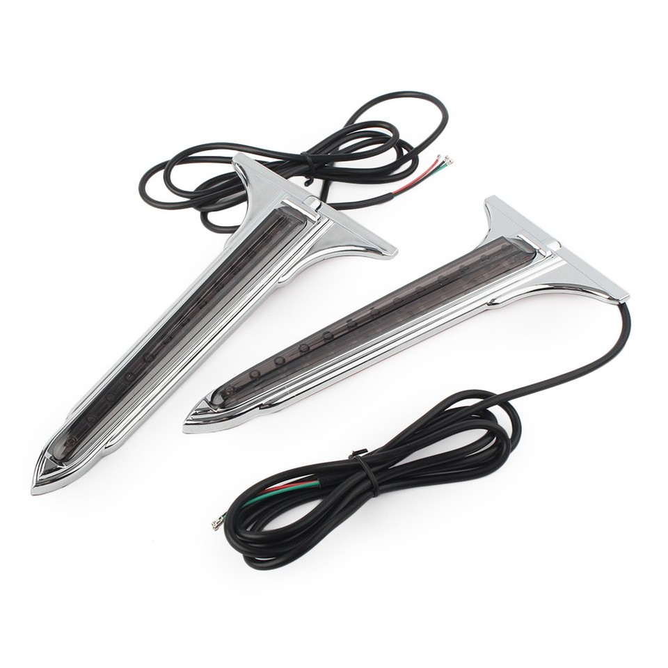 LED Rear Saddlebag Accents Light Smoke Lens For Harley Touring Road ...