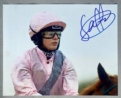 SAFFIE OSBORNE AUTOGRAPH 8x10 CANDID PORTRAIT PHOTO HORSE RACING JOCKEY ...