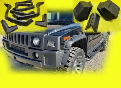 Fender Hummer H2 Fender Flares + 100mm & Bumper Covers 14PC Unpainted ...