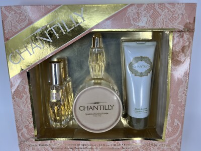 Vintage Chantilly Dusting Powder Gift Set Perfume Parfum Mini Body ...