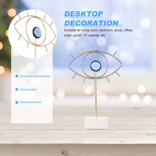 Leaf Figurine Statue Evil Eye Table Decor Eye Sculpture Metal Leaf Wall ...