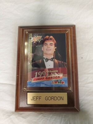 NASCAR JEFF GORDON 1993 ROOKIE OF THE YEAR WHEELS RACING CARD WITH ...