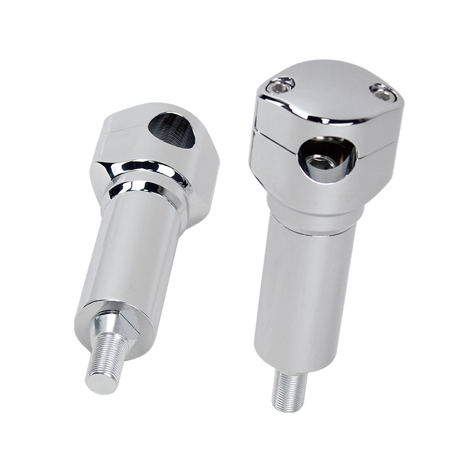 5" Tall Chrome 1.25" Clamping Riser Kit for Harley Softail Springer ...