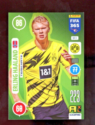 2021 PANINI Adrenalyn FIFA 365 #211 ERLING HAALAND UEFA Champions ...