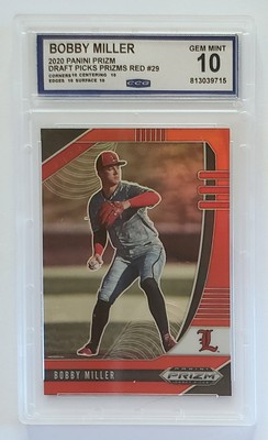 Bobby Miller ROOKIE 2020 Prizm Prizms RED #29 Graded CCG Gem Mint 10 | eBay