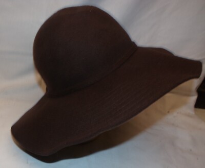 COLLECTION EIGHTEEN Womens Brown Wool Sun Gardening Wide Brim Hat | eBay