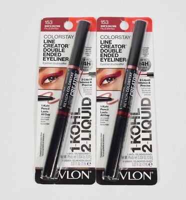 2 Revlon ColorStay Line Creator Double Ended Eyeliner #153 She's On ...