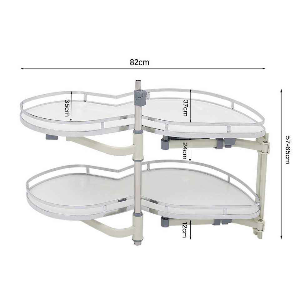 Kitchen Cabinet Cupboard Corner Pull Out Shelf Carousel Storage Shelf ...