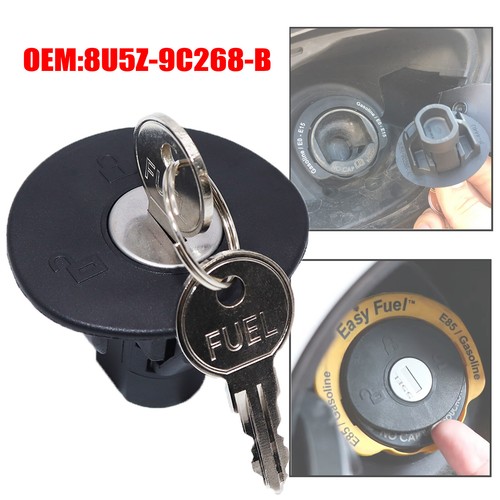 Locking Fuel Gas Cover Cap Tank Plug W / 2 Keys For Ford F150 Escape ...
