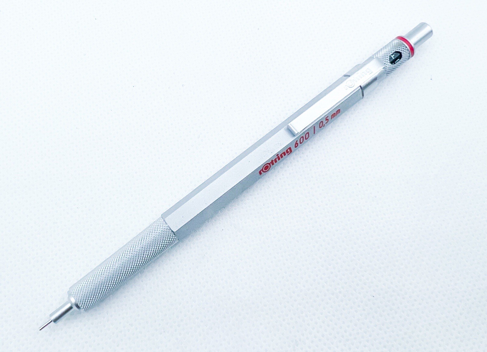 NOS Rotring 600 First ver. Spring Mechanical Pencil 0.5mm Silver W Box ...