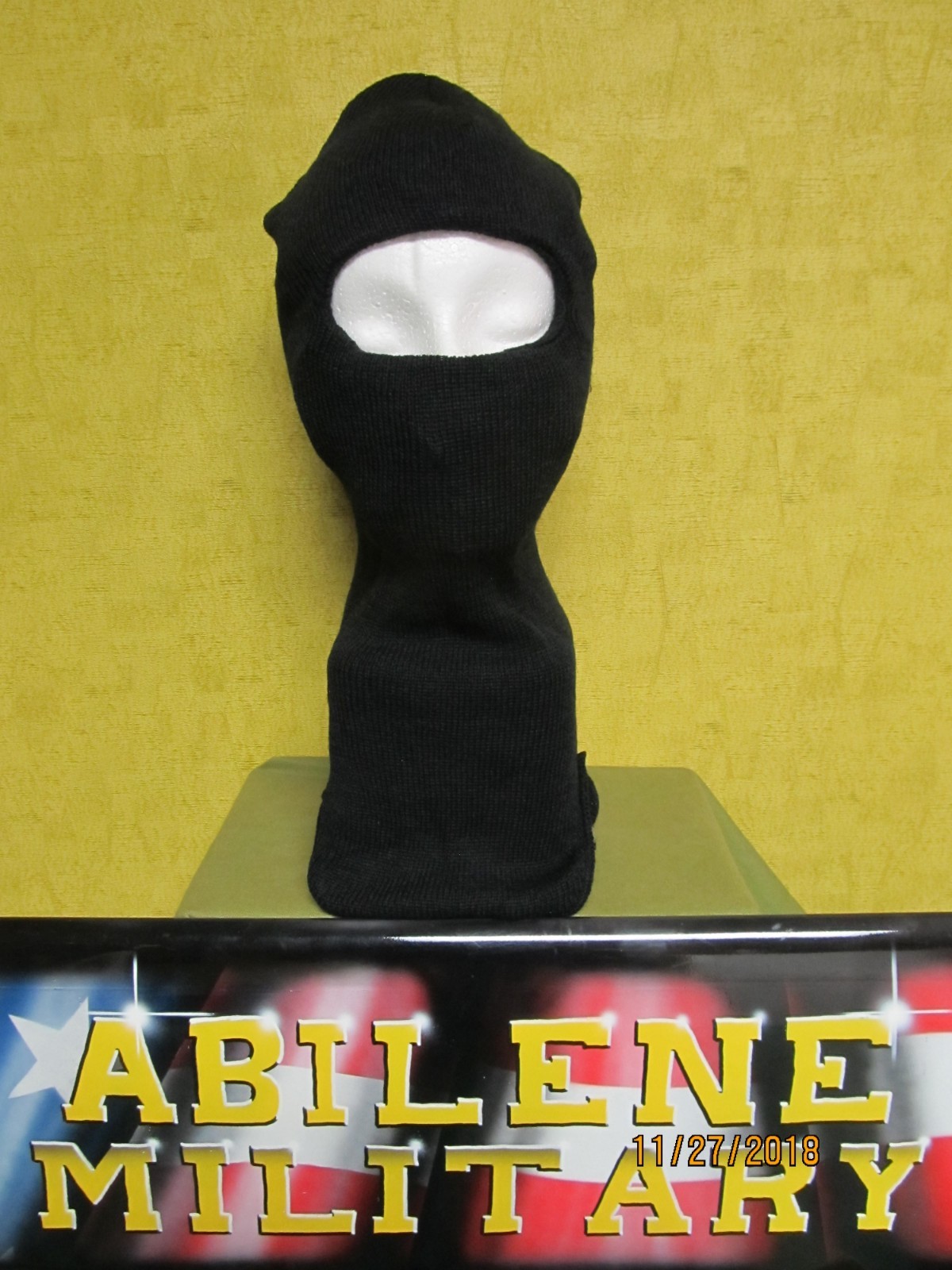US MILITARY ISSUE ARMY BALACLAVA SURPLUS BLACK WOOL HOOD HAT MASK COLD ...