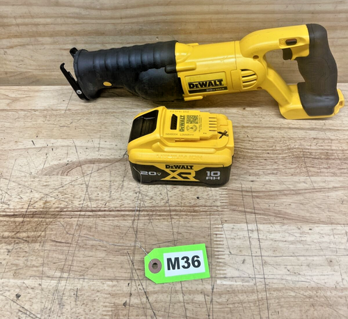 DEWALT DCS380 reciprocating saw & 20V 10Ah battery- FOR PARTS or Repair ...