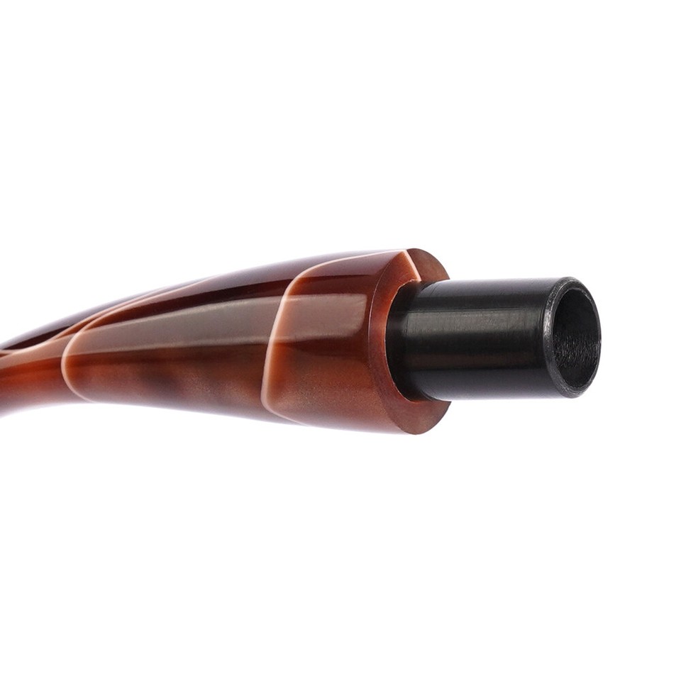 2x Acrylic Tapered Stem Replacement For Tobacco Pipe 9mm Bent Curved ...