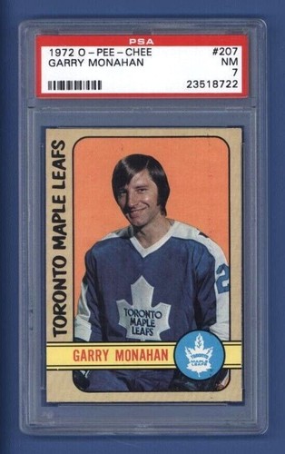 1972-73 O-PEE-CHEE #207 GARRY MONAHAN PSA 7 NM Toronto Maple Leafs | eBay