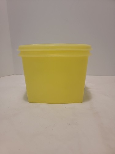 Tupperware 1243 Rectangular Container Storage with Lid Yellow | eBay