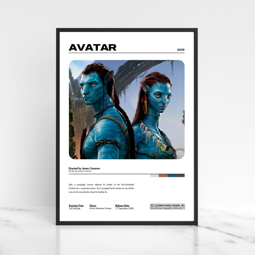 Avatar 2009 Minimalist Art Movie Poster Print Unframed A5 A4 A3 | eBay.de