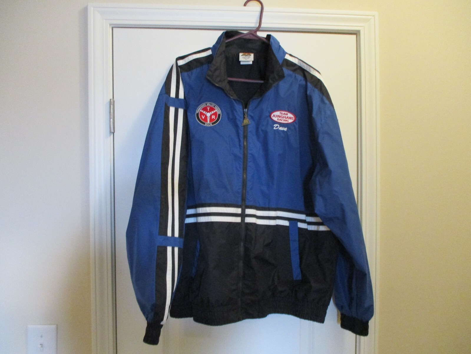 VINTAGE SPEED ZONE RACE GEAR JACKET SCCA TVR BLUE w/ … - Gem