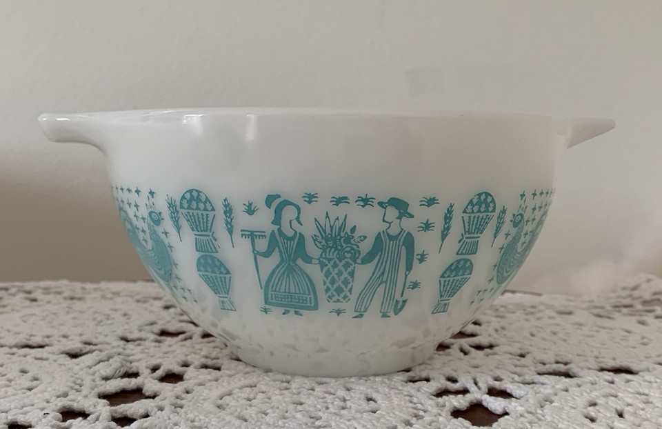 HTF Pyrex 441 Butterprint LADY ON THE LEFT Cinderella Nesting Bowl (1-1 ...