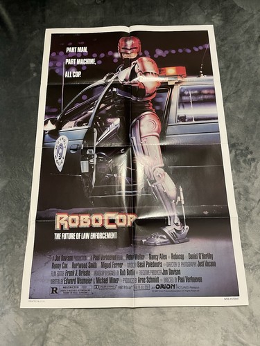 VTG RoboCop 1987 Original Movie Theater Poster NSS 870047 One Sided ...