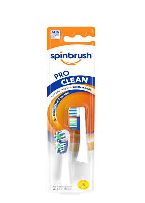 Spinbrush Pro Clean Replacement Heads Soft Bristles For Battery ...