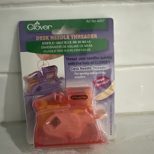 New Pink Clover Desk Needle Threader -- For Sewing & Patchwork Needles ...