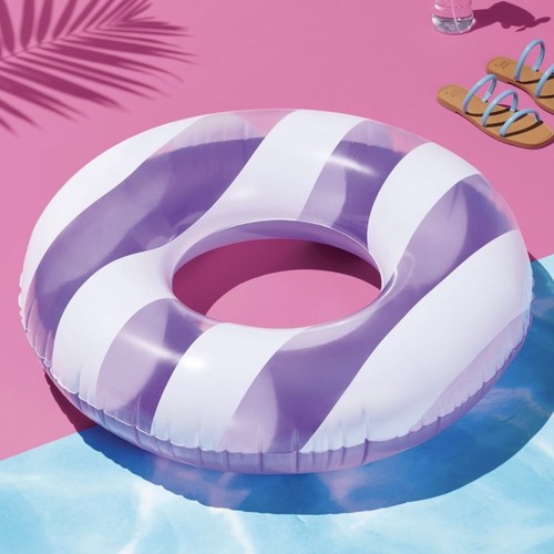 Inflatable Swim Tube Round Pool Float Summer Beach Colorful Purple ...