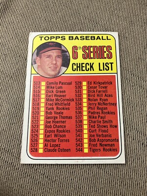 1969 Topps Checklist 6th Series Baseball Card Brooks Robinson #504 Exmt ...