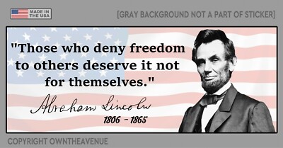 Abraham Lincoln President Quote Government USA Bumper Sticker Decal 7 ...