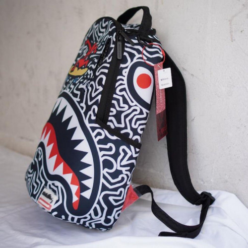 SPRAYGROUND Keith Haring collaboration Skater GuyShark Teeth backpack ...