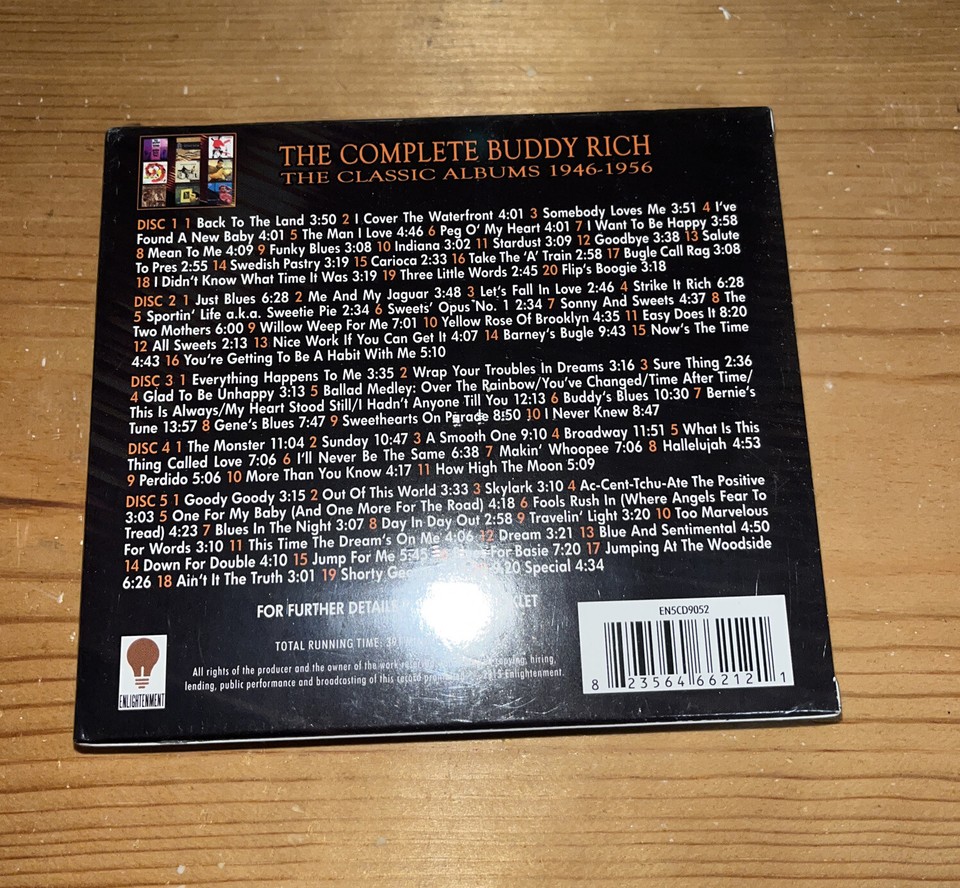 Buddy Rich - Complete Buddy Rich: 1946-1956 (5 CD Set) W/Booklet ...