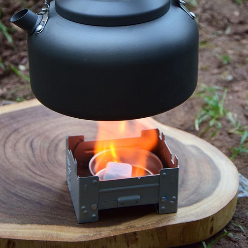 Thickened Solid Fuels Stove Small Backpacking Folding Camp Outdoor ...