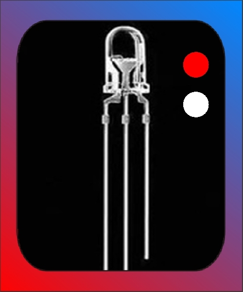 10 x LED 3 mm rot - weiß Dualled bi-color dual led ...