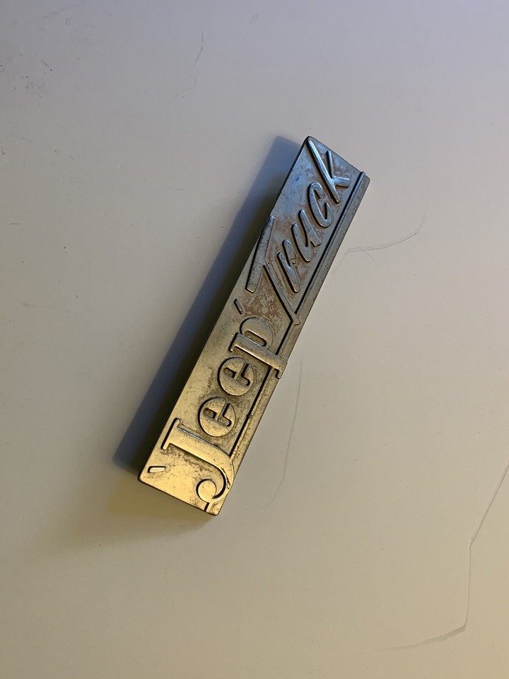 Willys jeep Pickup Truck Hood Badge Jeep Truck Emblem Original Rare | eBay