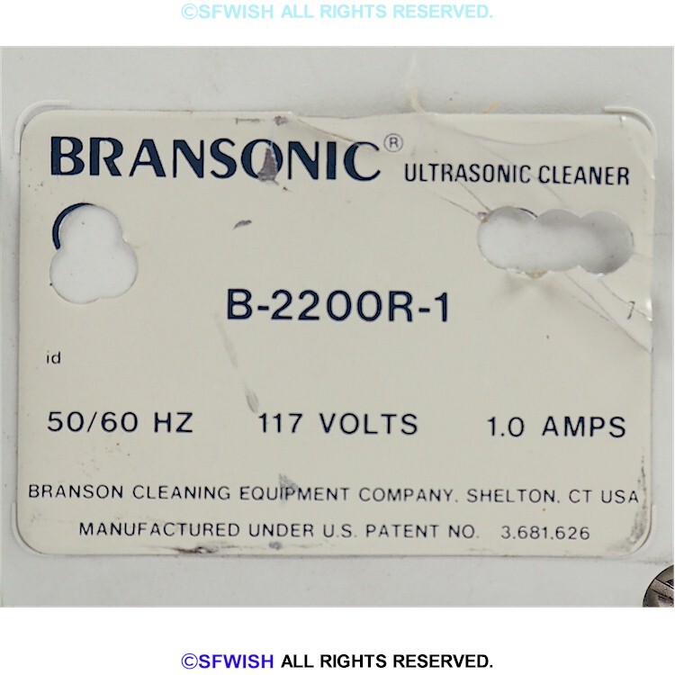 BRANSON B-2200R-1 2200 2.8L Bransonic Ultrasonic Cleaner *NO HEATER ...