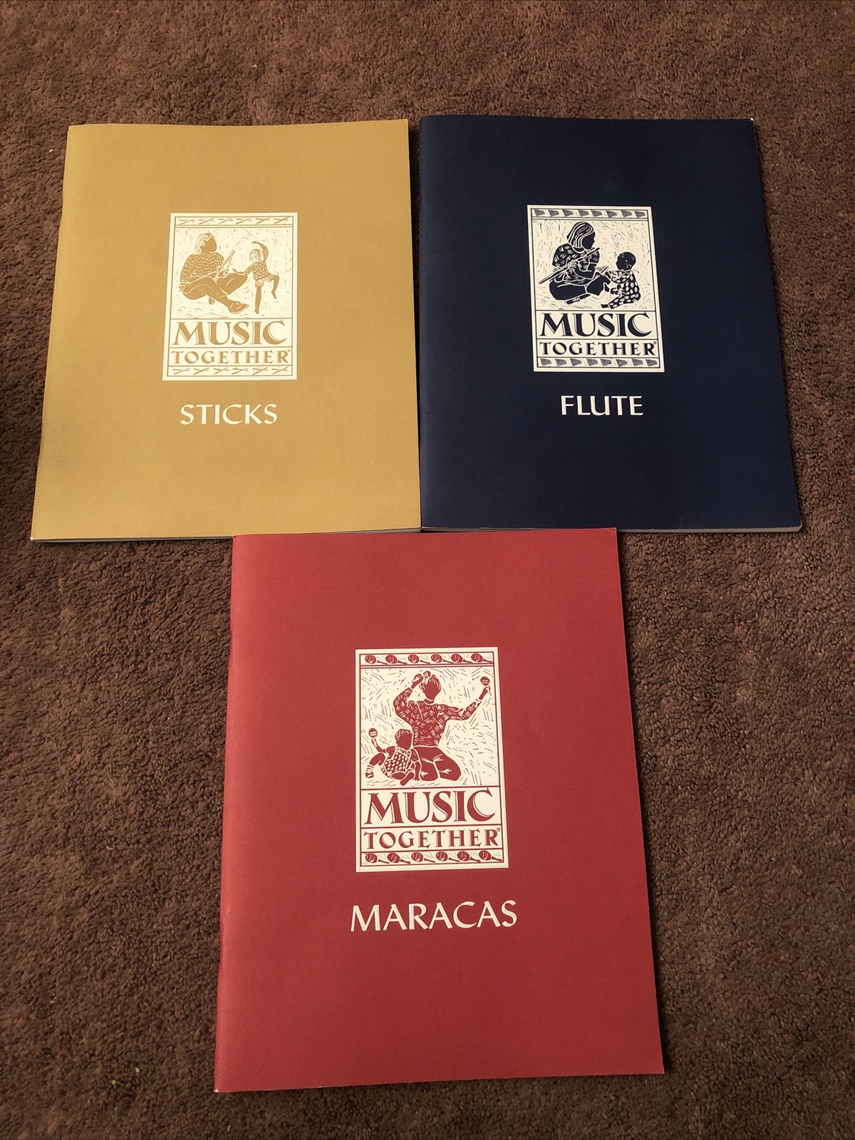 Music Together Books Lot of 3 Maracas Flute Sticks Excellent Learning ...
