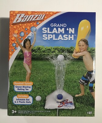 Banzai Grand Slam 'N Splash Baseball Splash Includes Inflatable Bat & 2 ...