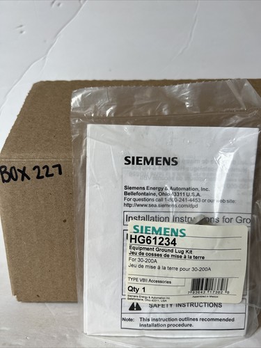 SIEMENS HG61234 EQUIPMENT GROUND LUG KIT FOR 30-200A NEW | eBay