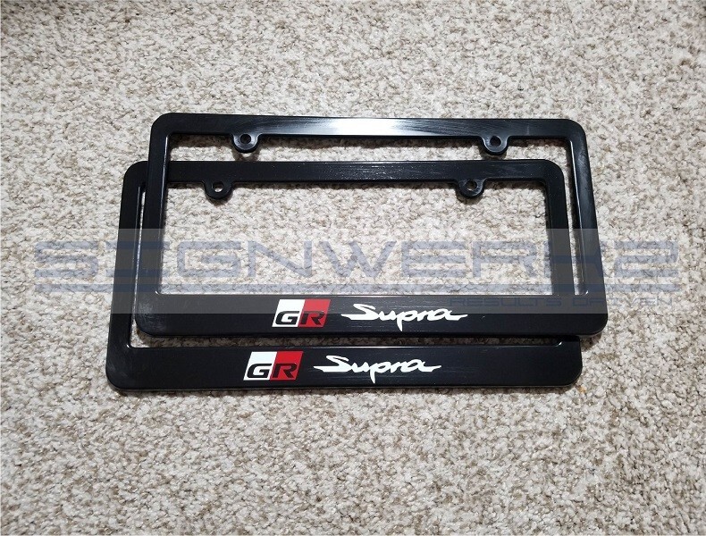 Gazoo Racing Supra License Plate Frames Toyota Lexus 2 colors - Pair | eBay