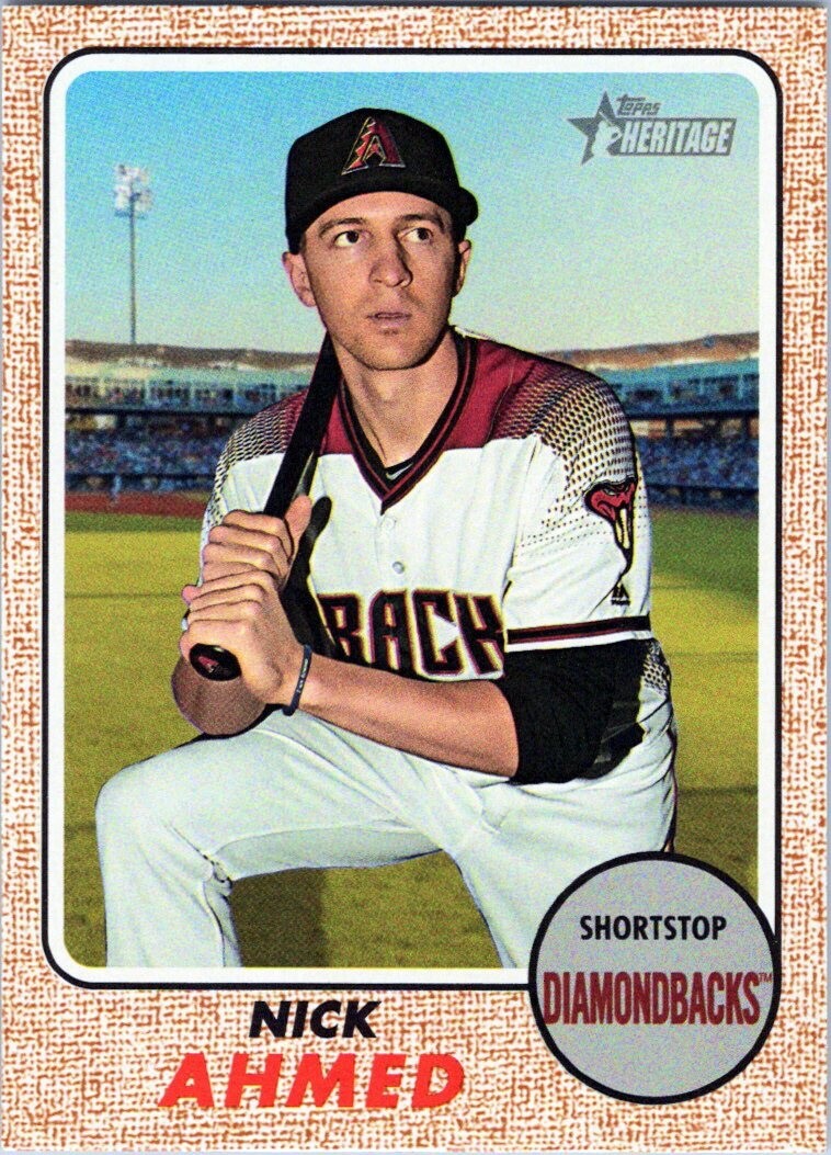 2017 Topps Heritage #673 Nick Ahmed Arizona Diamondbacks | eBay