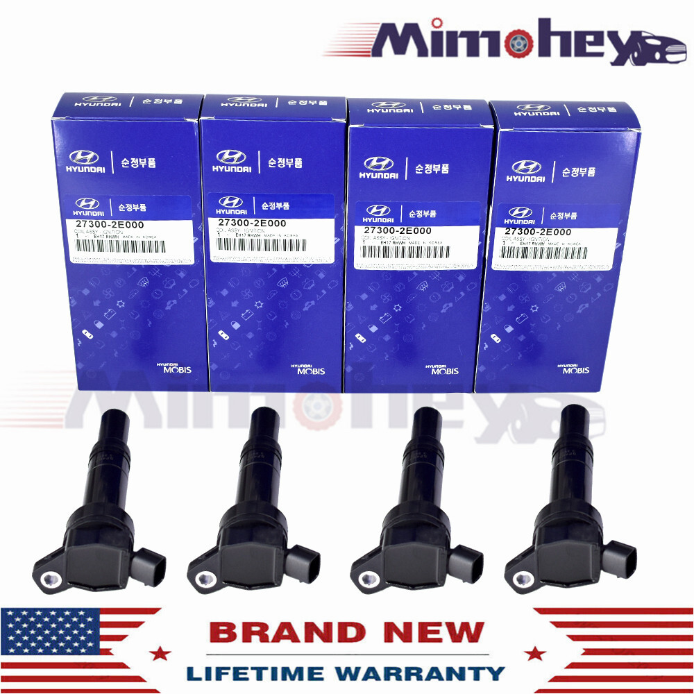 4x OEM 27300-2E000 Ignition Coil UF651 For 2001-2017 Hyundai Elantra ...