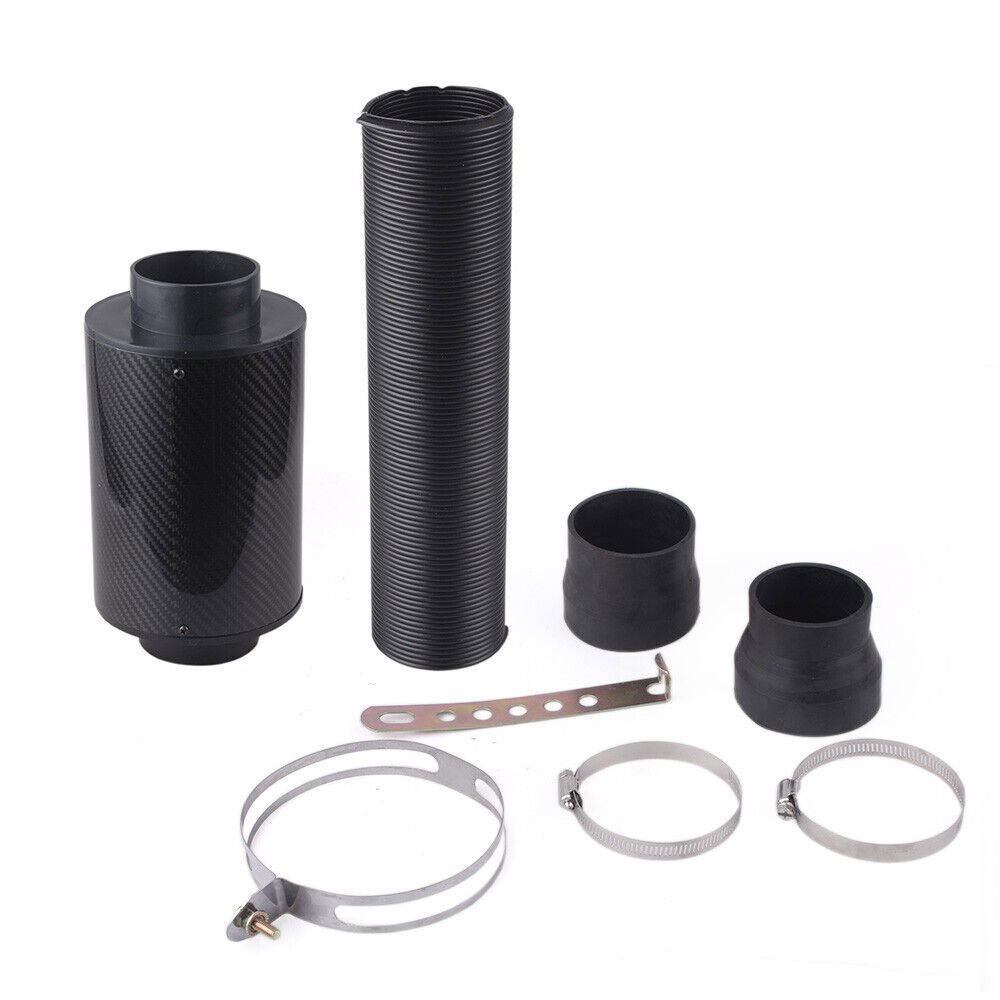 3" Inch Air Filter Box Carbon Fiber Cold Feed Induction Air Intake Kit ...