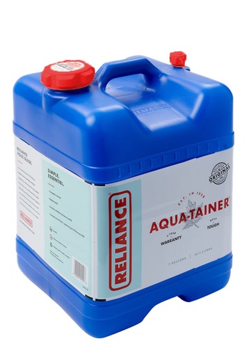 Reliance Products Aqua-Tainer 7 Gallon Rigid Water Container Blue 11.3 ...