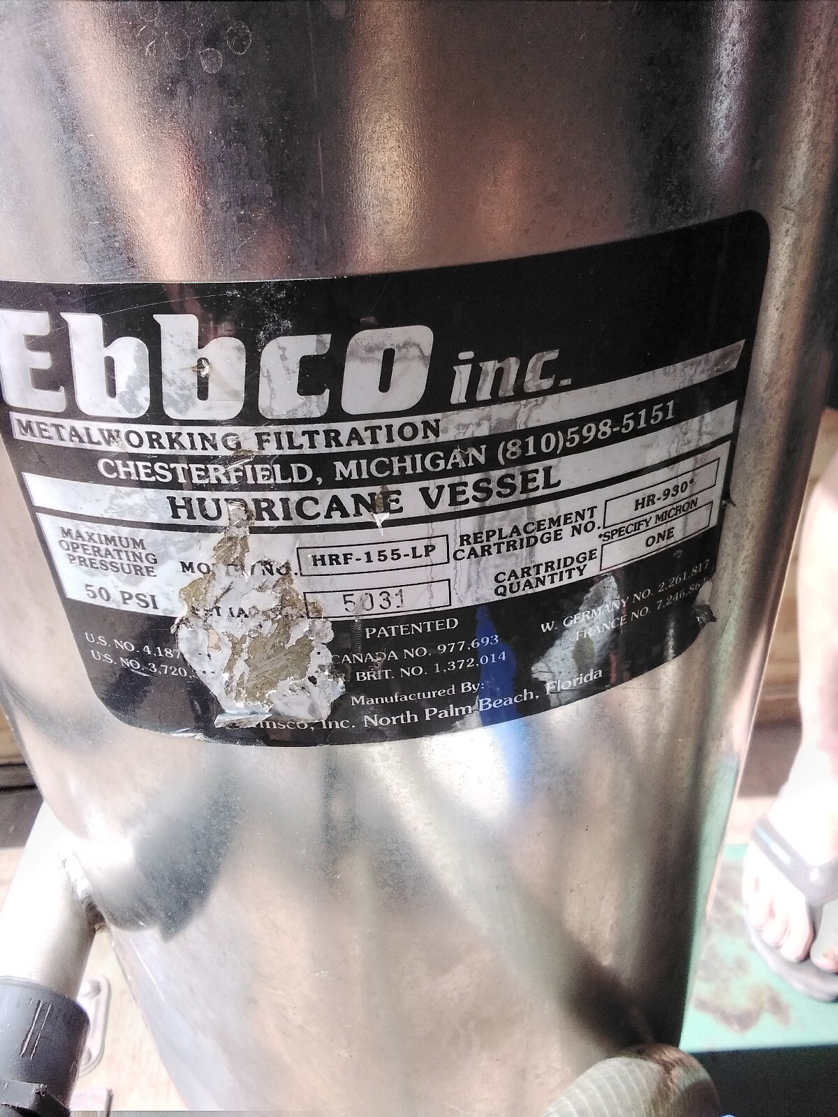 Lot Of 2 Ebbco HRF-155-LP Hurricane Filter Vessels | eBay