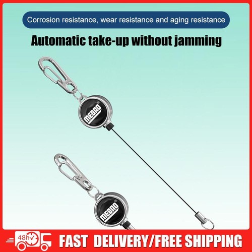 Fishing Retention Rope Stainless Steel Retractable Rope Key Chain ...