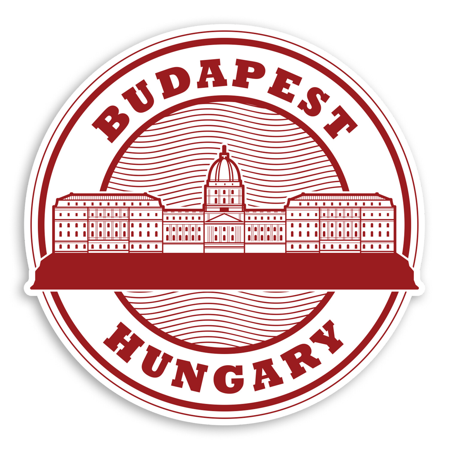 2 x 10cm Budapest Hungary Vinyl Stickers - Travel Luggage Sticker ...