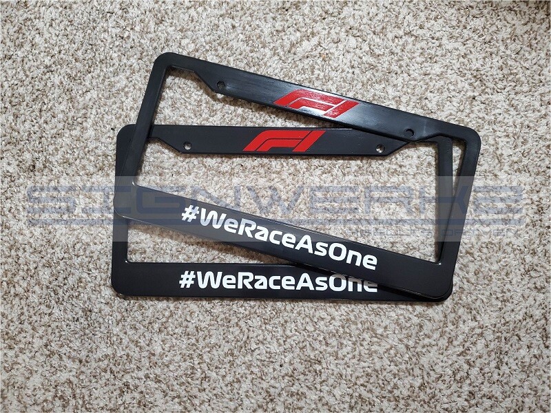 #WeRaceAsOne F1 License Plate Frames - Pair | eBay