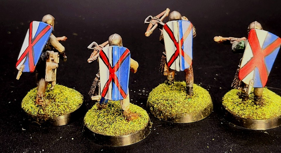 Painted French Burgundy Crossbows Grossb set for SAGA and other ...
