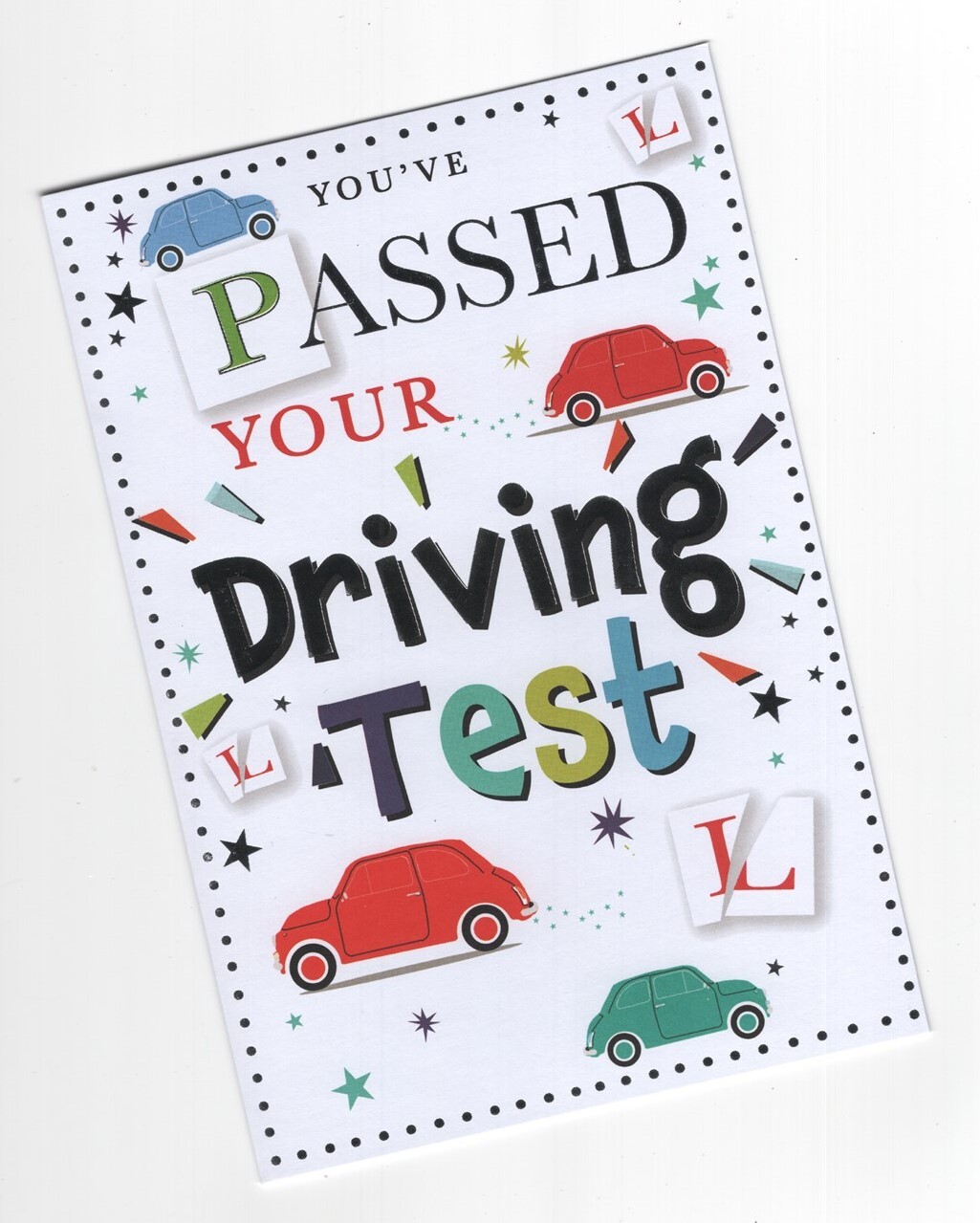 Passed Driving test card Silver foil detailing Colour inside ...