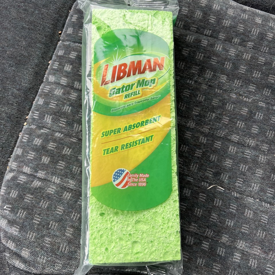 Libman Gator Sponge Mop Head Refill Super Absorbent #03021 Tear ...