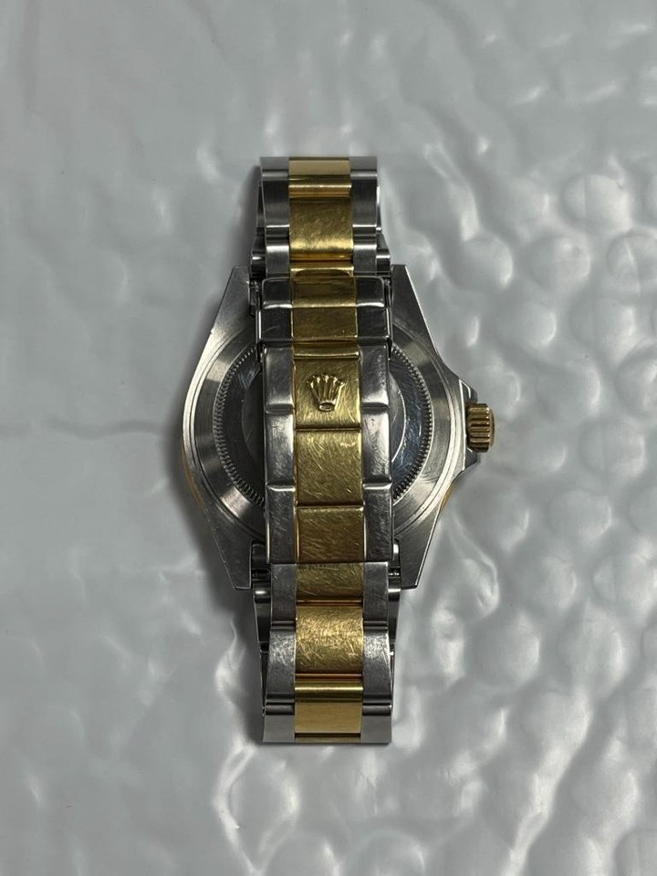 ROLEX 16613 SUBMARINER SILVER SERTI DIAMOND DIAL TWO-TONE 40mm ...